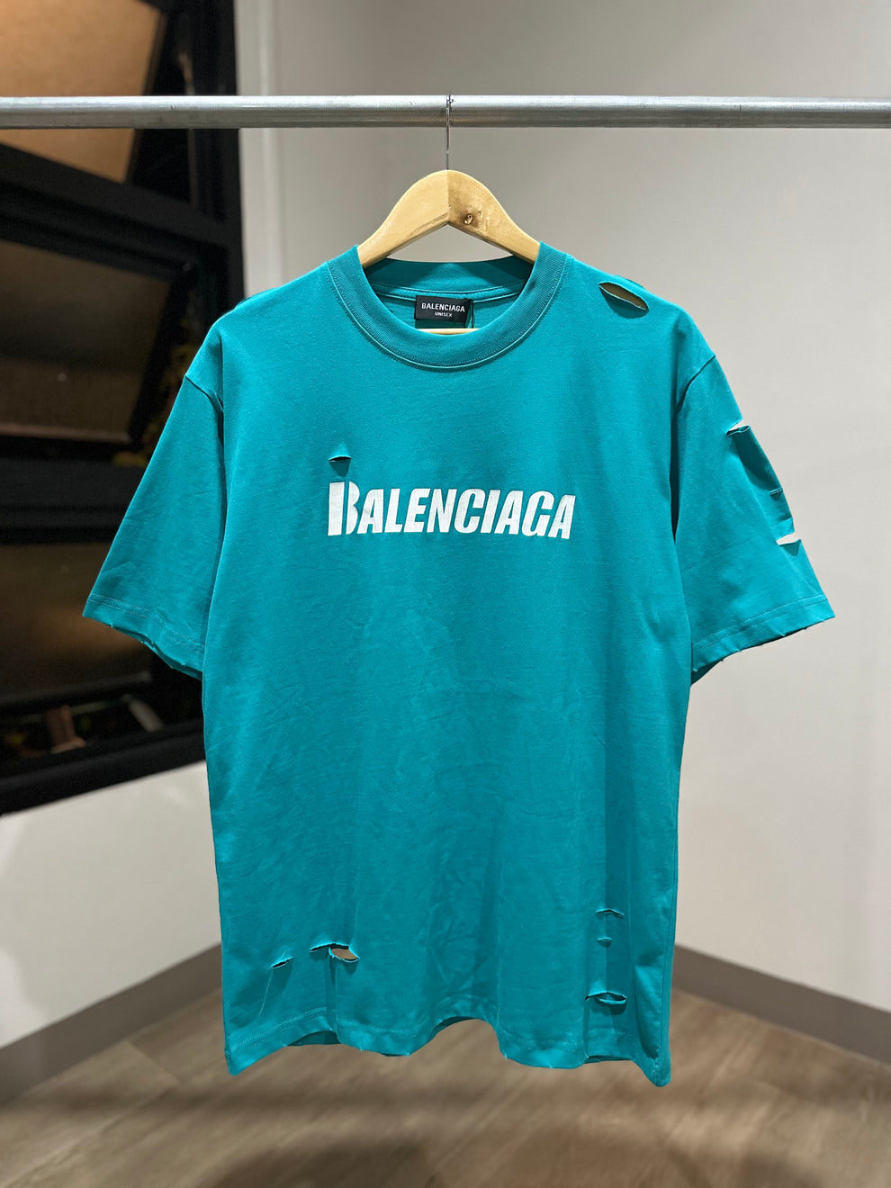 Balenciaga Caps T-Shirt (Teal) – Dad from MNL