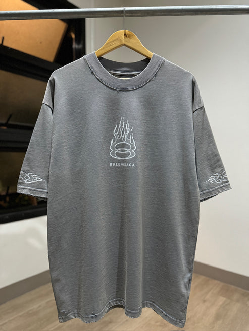Balenciaga Burning Unity Oversized T-Shirt (Vintage Blue) – Dad from MNL